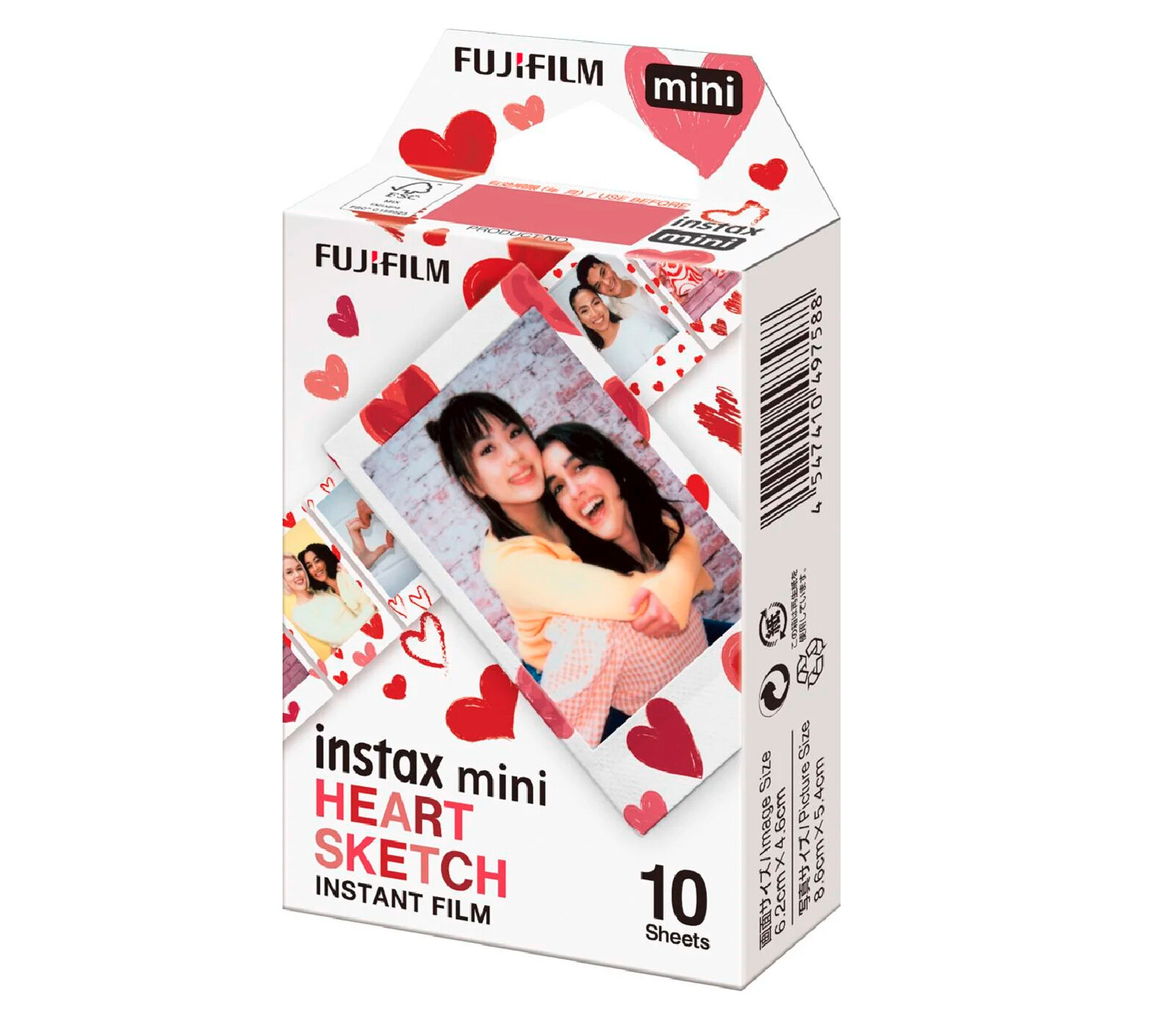 Картридж FUJIFILM Colorfilm Instax MINI Heart Sketch (10 листов 8.6x5.4см)
