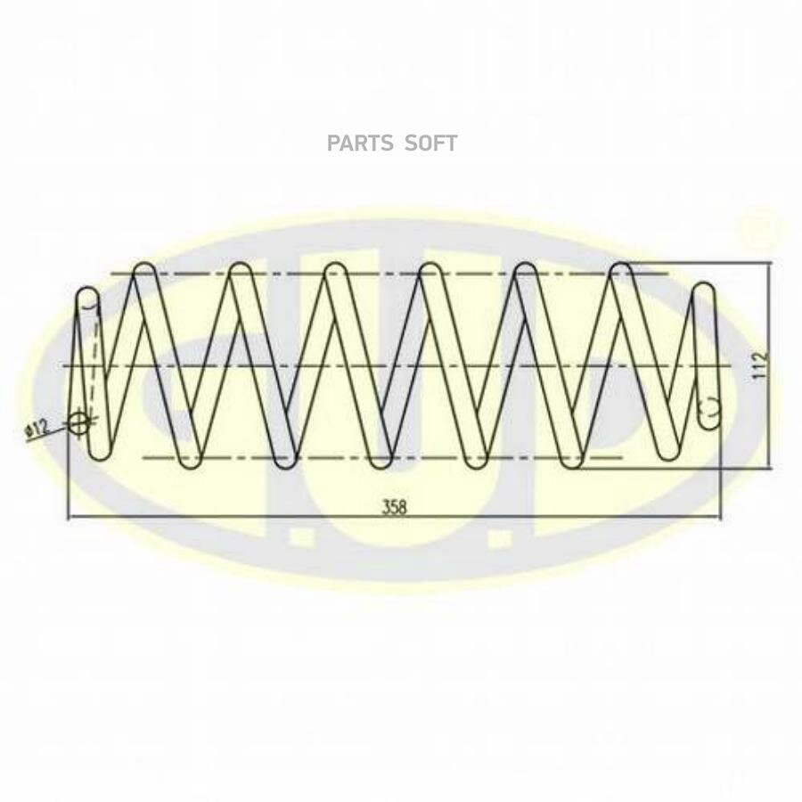 Пружина задн VW JETTA VI 11-19/BEETLE II 14-19/SKO OCTAVIA II 08-13 G.U.D арт. GCS285718