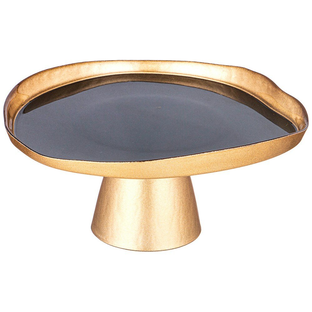 Блюдо на ножке "Bohemia" black d=21 см