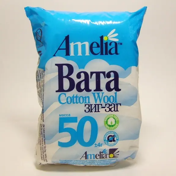 Вата хирургическая нестер амелия зиг-заг 50г