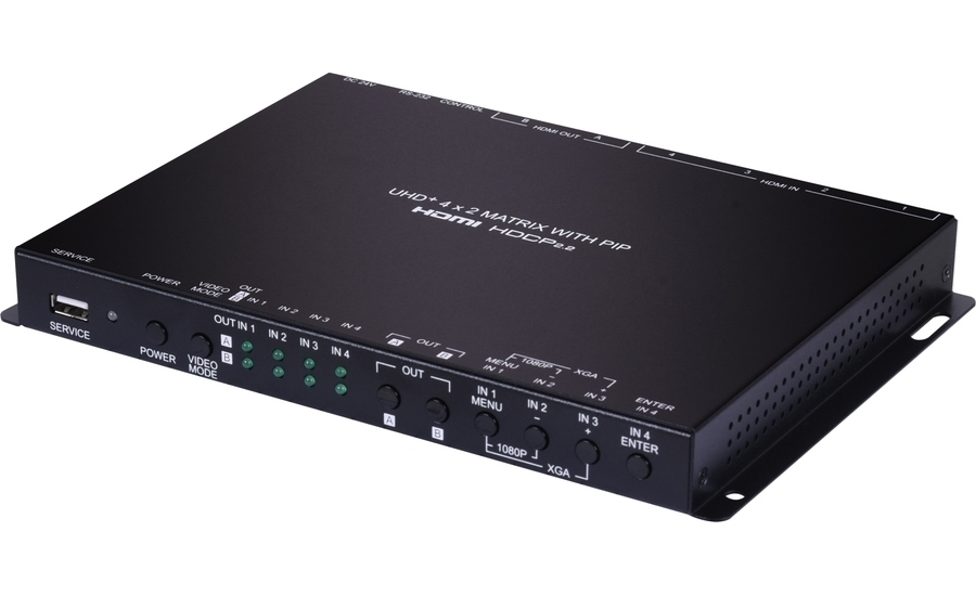 Cypress CPLUS-V4H2HPIP- Бесподрывный матричный коммутатор 4х2, мультивьювер сигналов HDMI 4096x2160/60