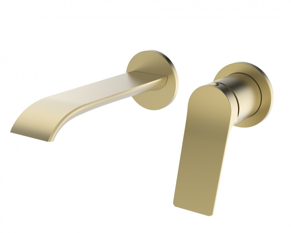 Смеситель для раковины из латуни встраиваемый Vieir V343513-S цвет матовое золото