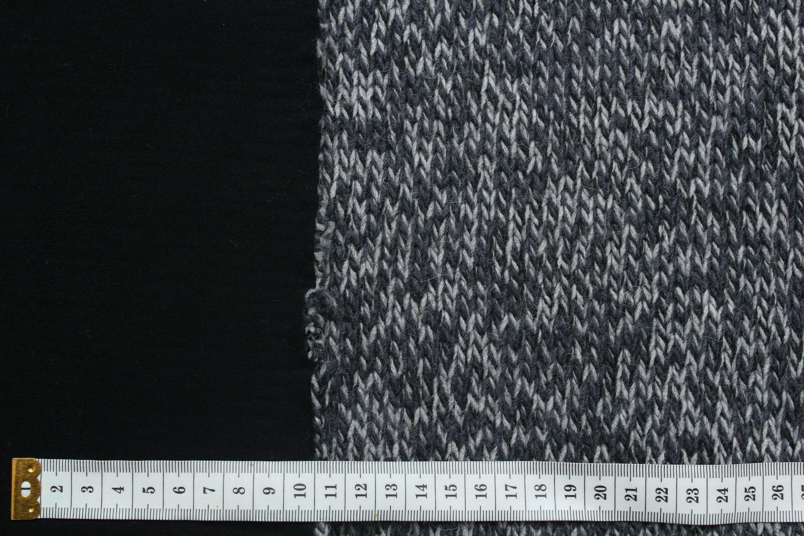 Ткань пальтовая вязаная на флисе серая, ш140см, 0,5 м
