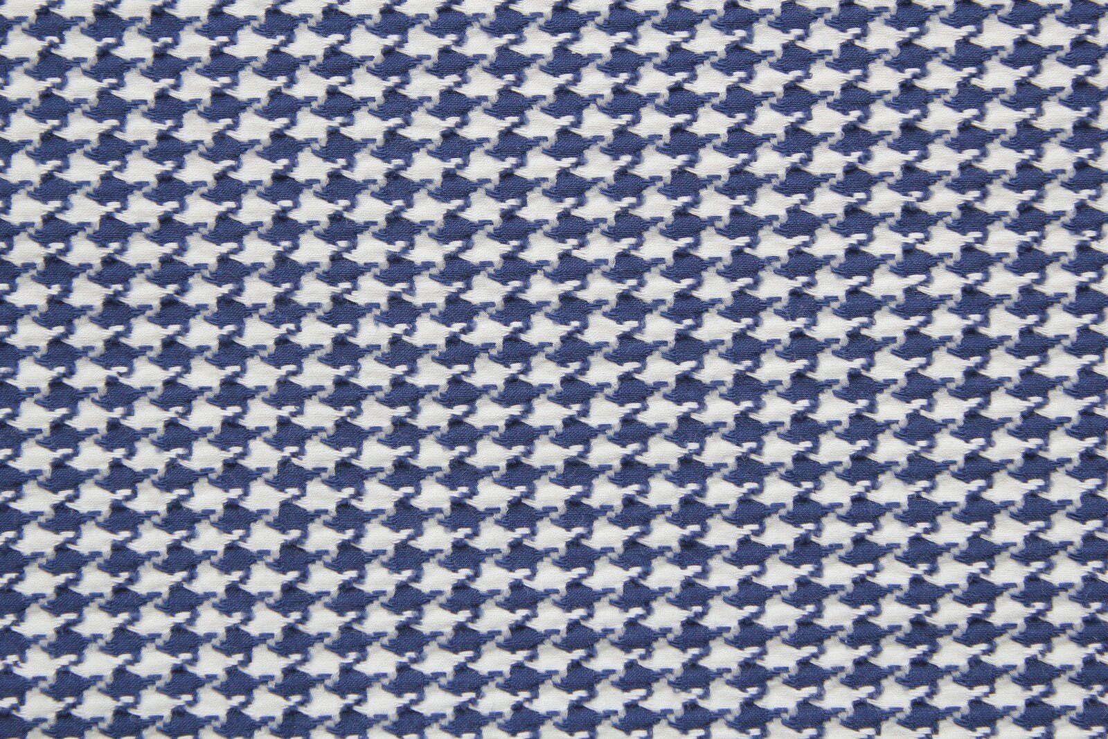 Ткань Жаккард-стрейч Pied-de-Poule сине-белая гусиная лапка, ш146см, 0,5 м