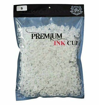 Тату колпачки под краску, eмкости для пигментов, капсы для татуажа Premium ink cup 8мм, 1000 шт