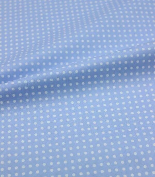 Ткань для шитья, хлопок, бязь 0,7 х 1,5м Голубой горошек