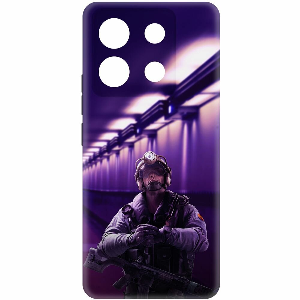 Чехол-накладка Krutoff Soft Case Cтандофф 2 (Standoff 2) - Неон для Xiaomi Poco X6 черный