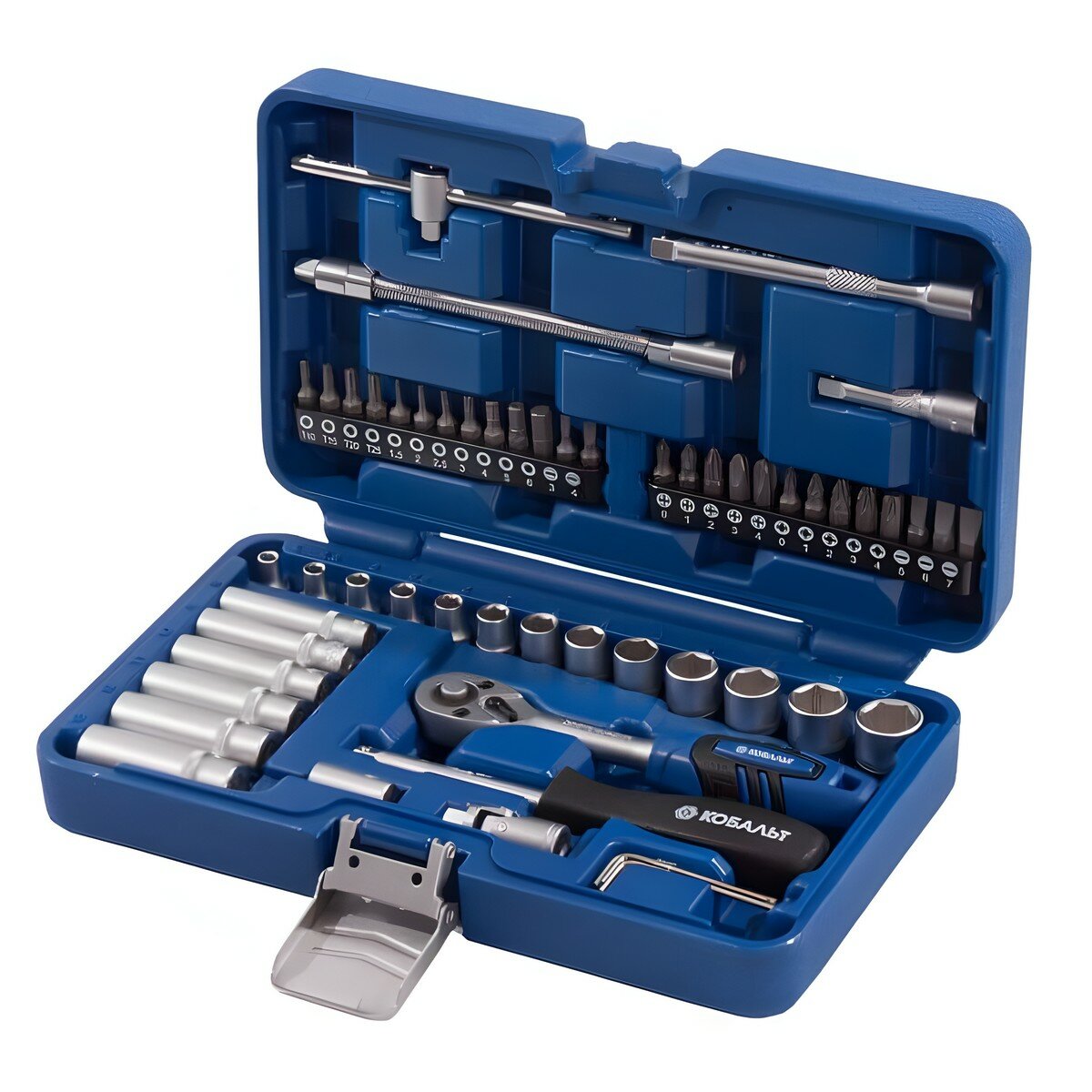 Набор инструментов 56 пр. (1/4', кейс) кобальт 010101-56