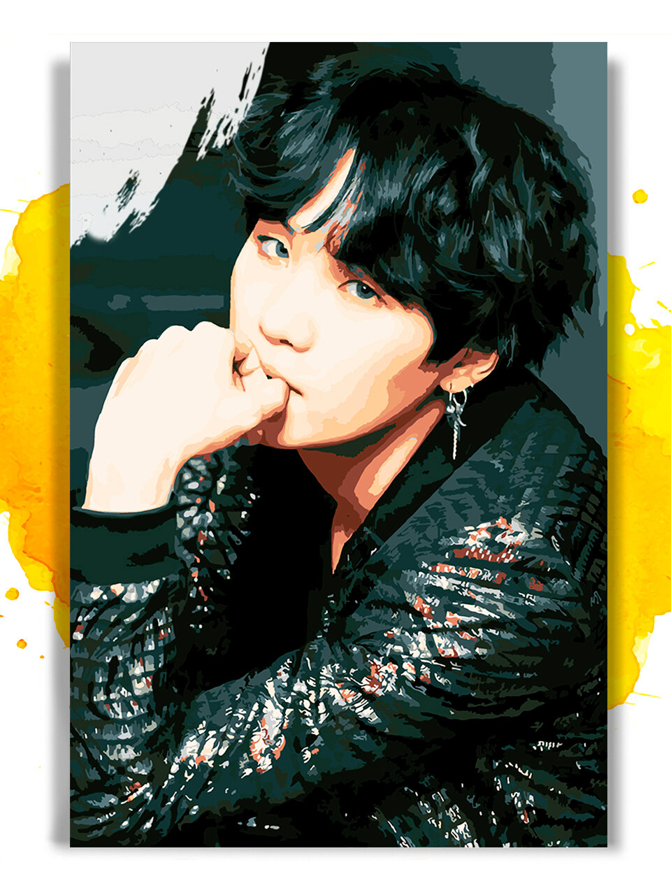 Картина по номерам на холсте BTS Кудрявый Шуга, 40 х 60 см