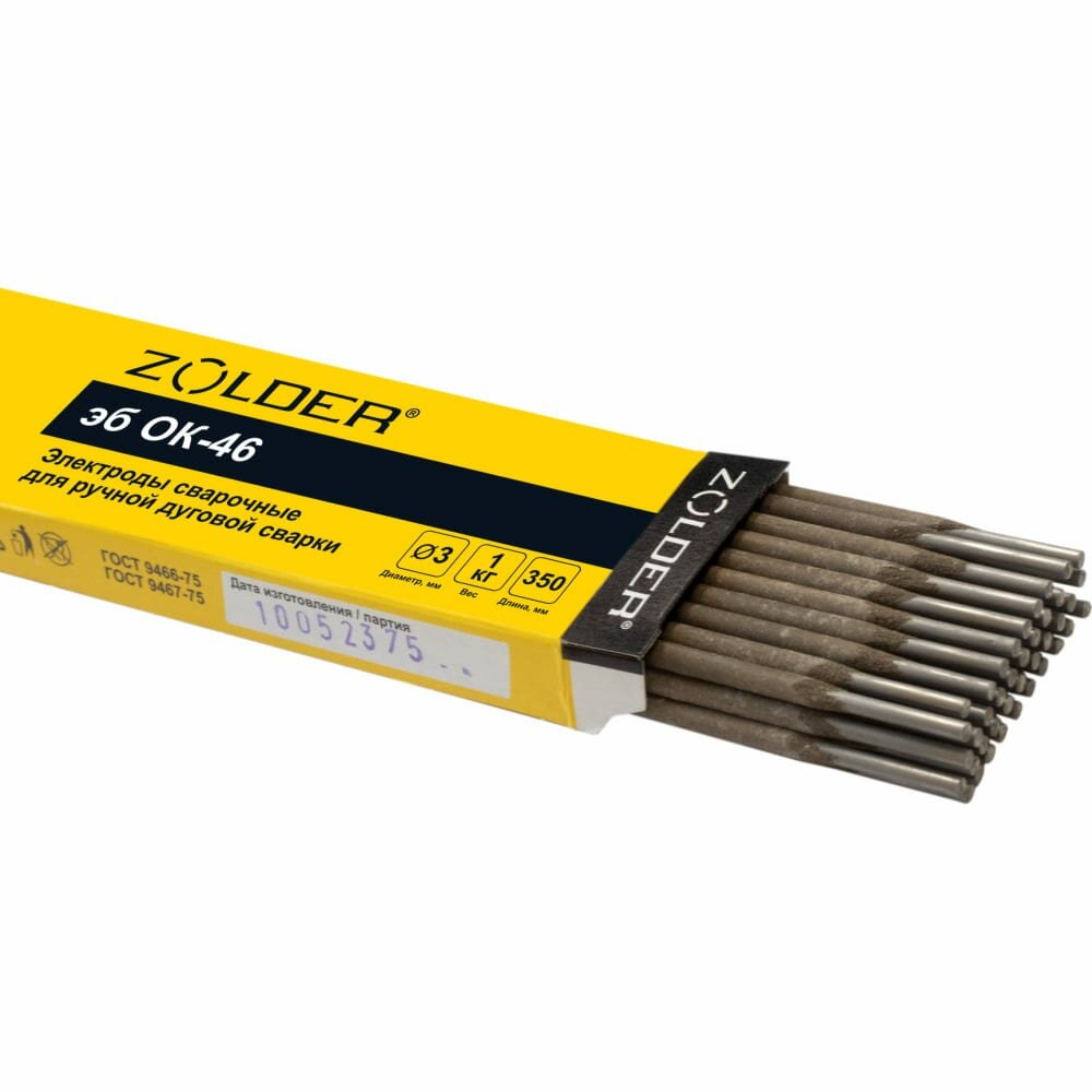Электроды сварочные эб ОК-46.00 3.0 мм, 1 кг ZOLDER ЭК000143455