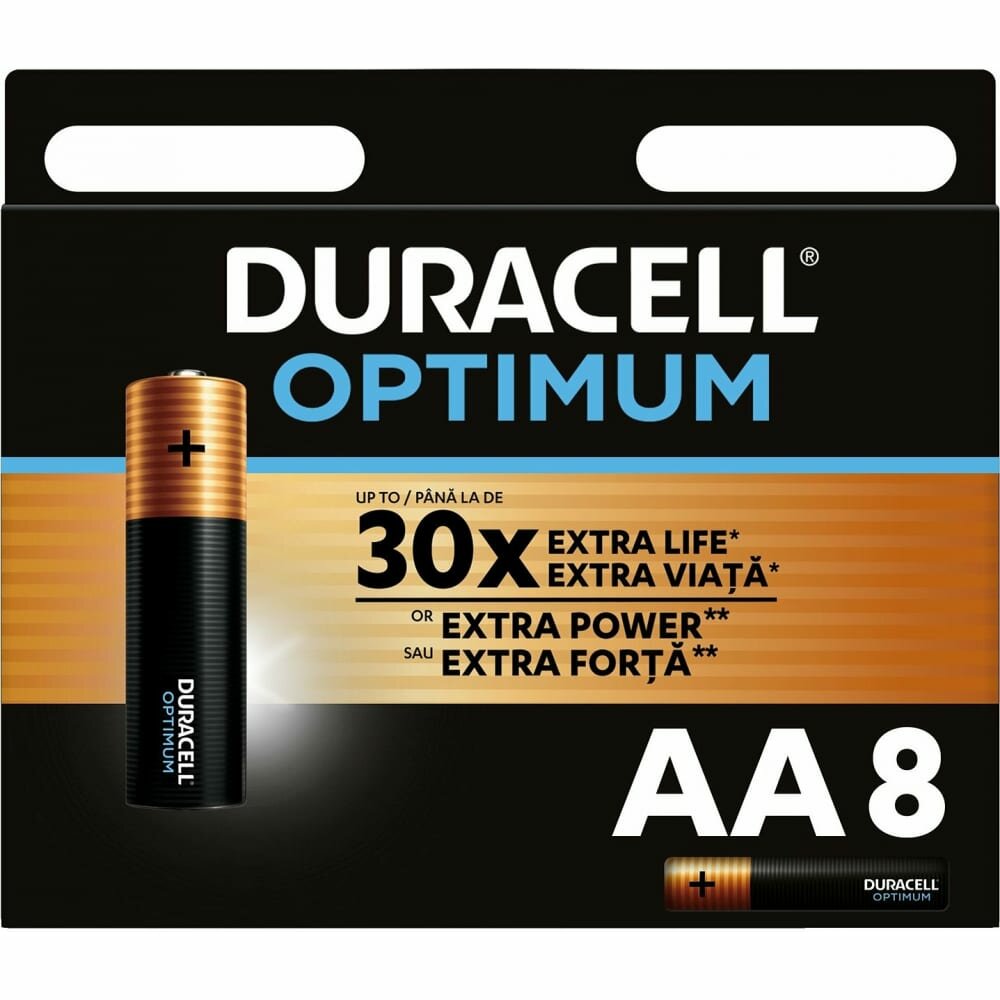 Алкалиновые батарейки Duracell Optimum