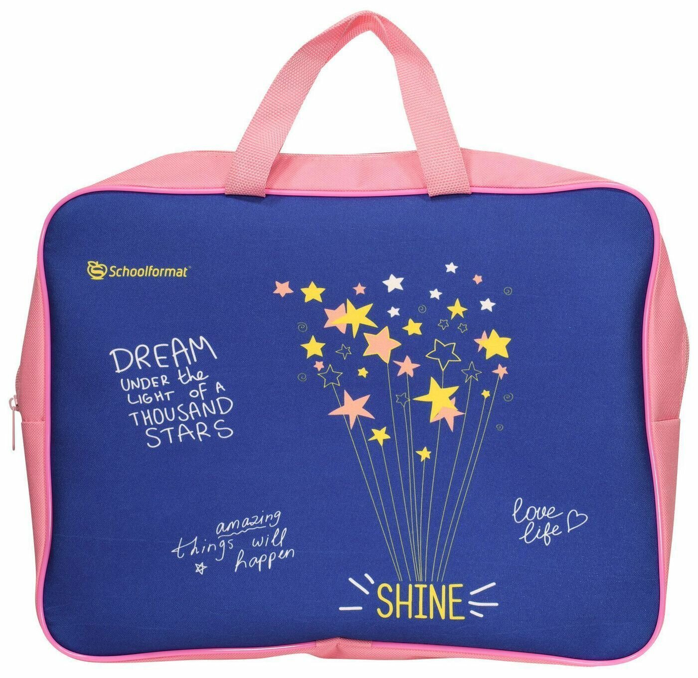 Папка Schoolformat "Shine Bright", для труда, А4, на молнии, полиэстер