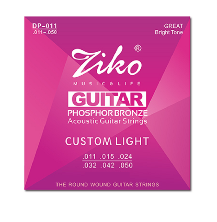 Струны для акустической гитары ZIKO DP-011 (11-50), фосфорная бронза.