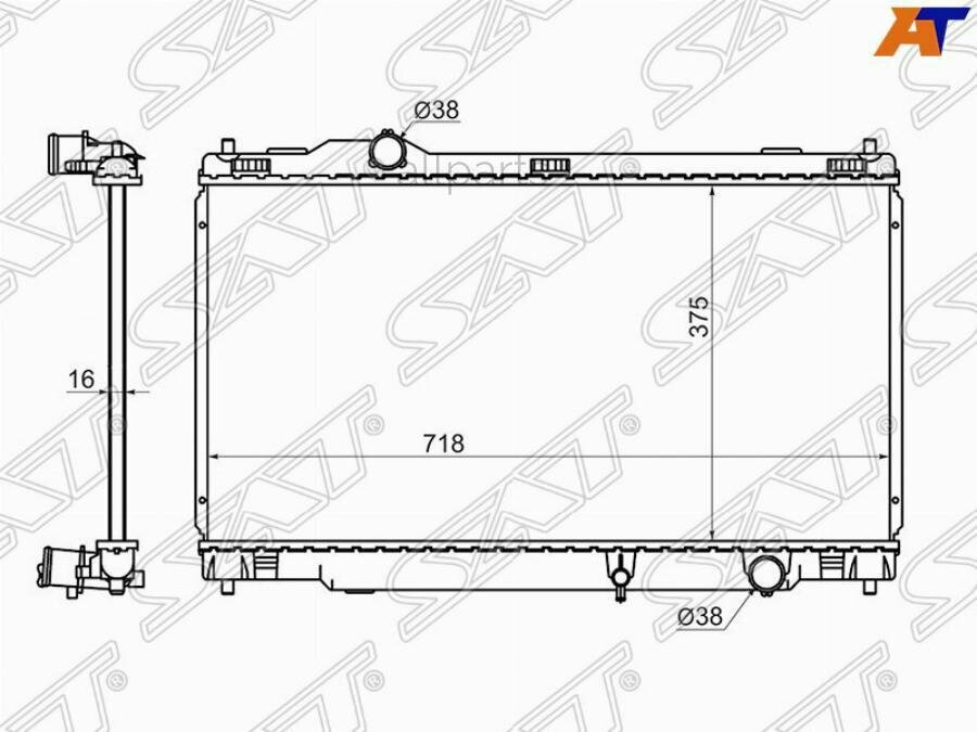SAT TY0005-20 Радиатор Lexus IS 05-16