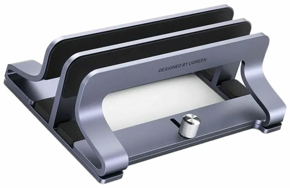 Подставка Ugreen LP258 (60643) Vertical Laptop Stand Dual-slot, вертикальная для ноутбука для 2 шт, серебристый