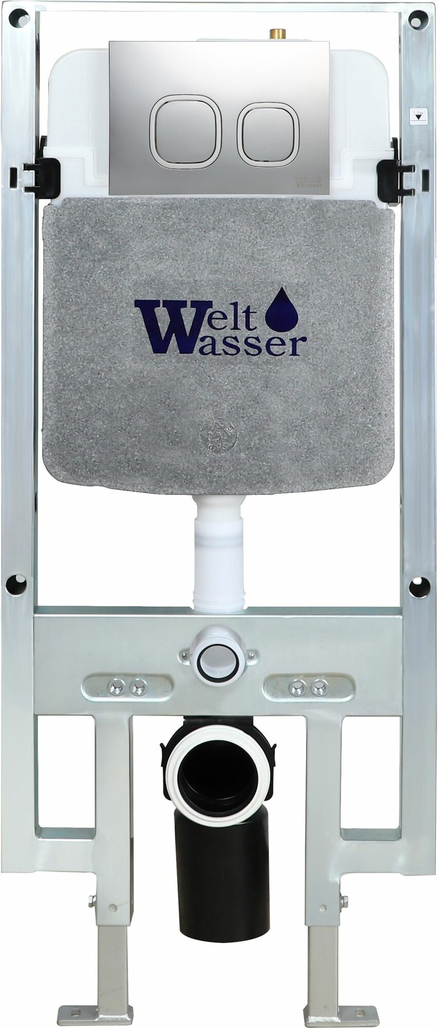 Инсталляция WeltWasser для унитаза Amberg 497 ST CR с клавишей смыва хром глянцевый