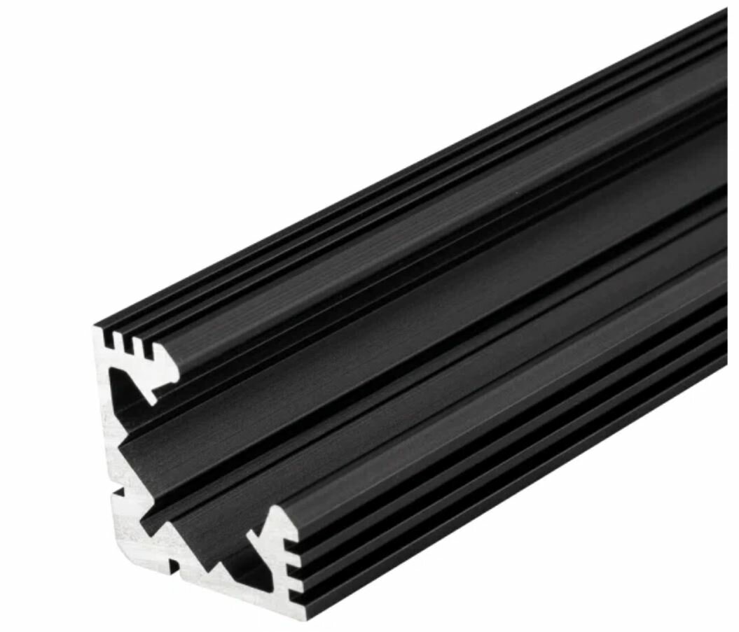 Профиль алюминиевый PDS45-T-2000 ANOD Black (без экрана) (2 м)