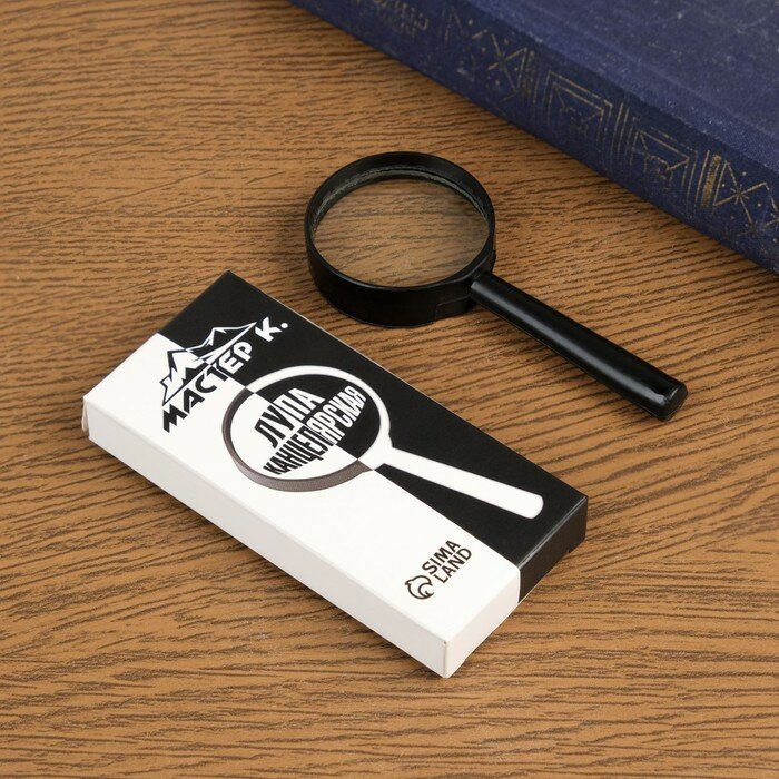 Лупа классическая 4х, d=4см, Мастер К. чёрная 486425