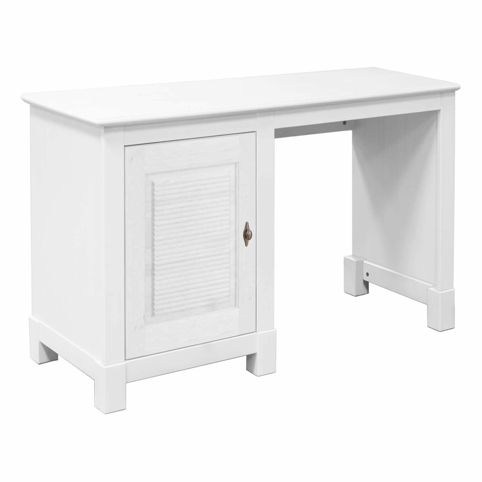 Стол письменный ММЦ Кабинет Рауна 10 (белый воск УКВ) из массива сосны