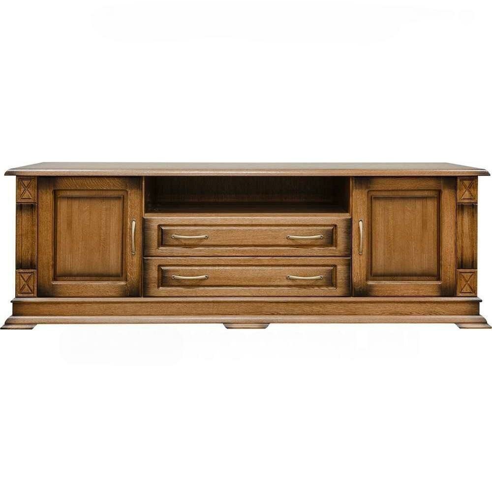 Тумба под ТВ "Верди PREMIUM 018" 180х40х60 см, классический орех 2.