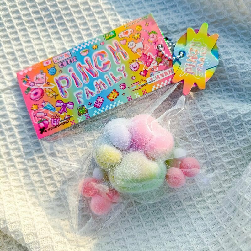 Таба сквиш пушистая Лапка кота, игрушка-антистресс