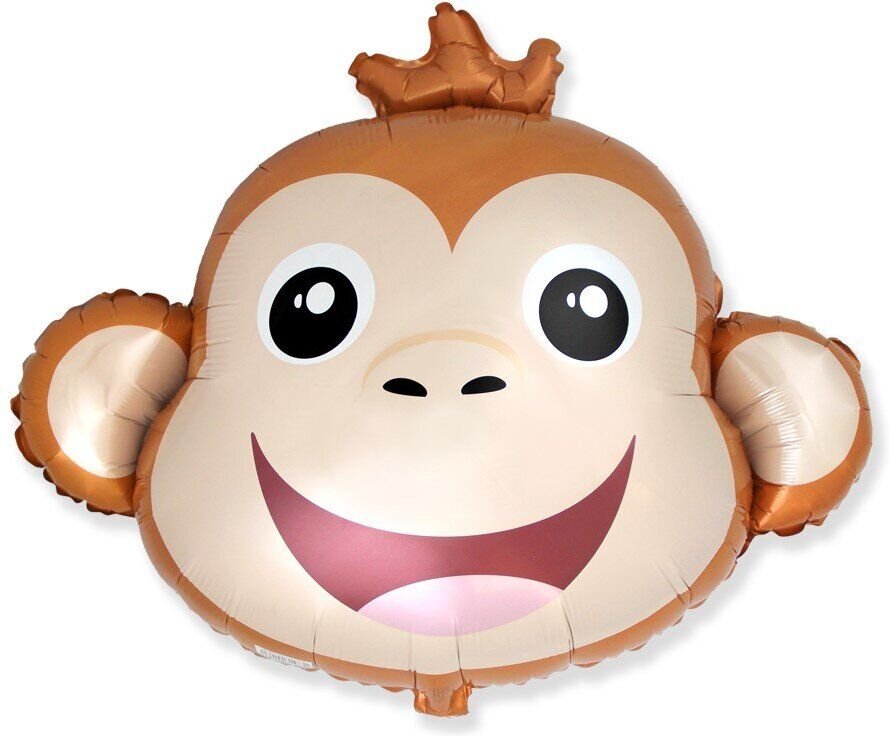 Шар (12'/30 см) Мини-фигура, Голова, Милая Обезьянка, 1 шт.