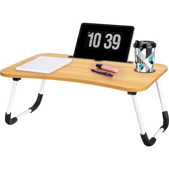 Столик складной EL Casa для компьютера "Орех", 60*40*26 см (240330 Elan)