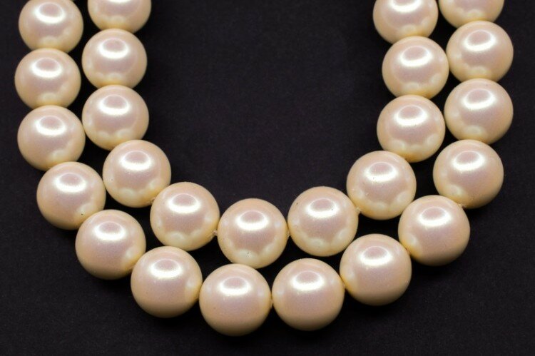 Жемчуг Preciosa Maxima, цвет pearlescent cream, 12мм, 704-150, 2шт