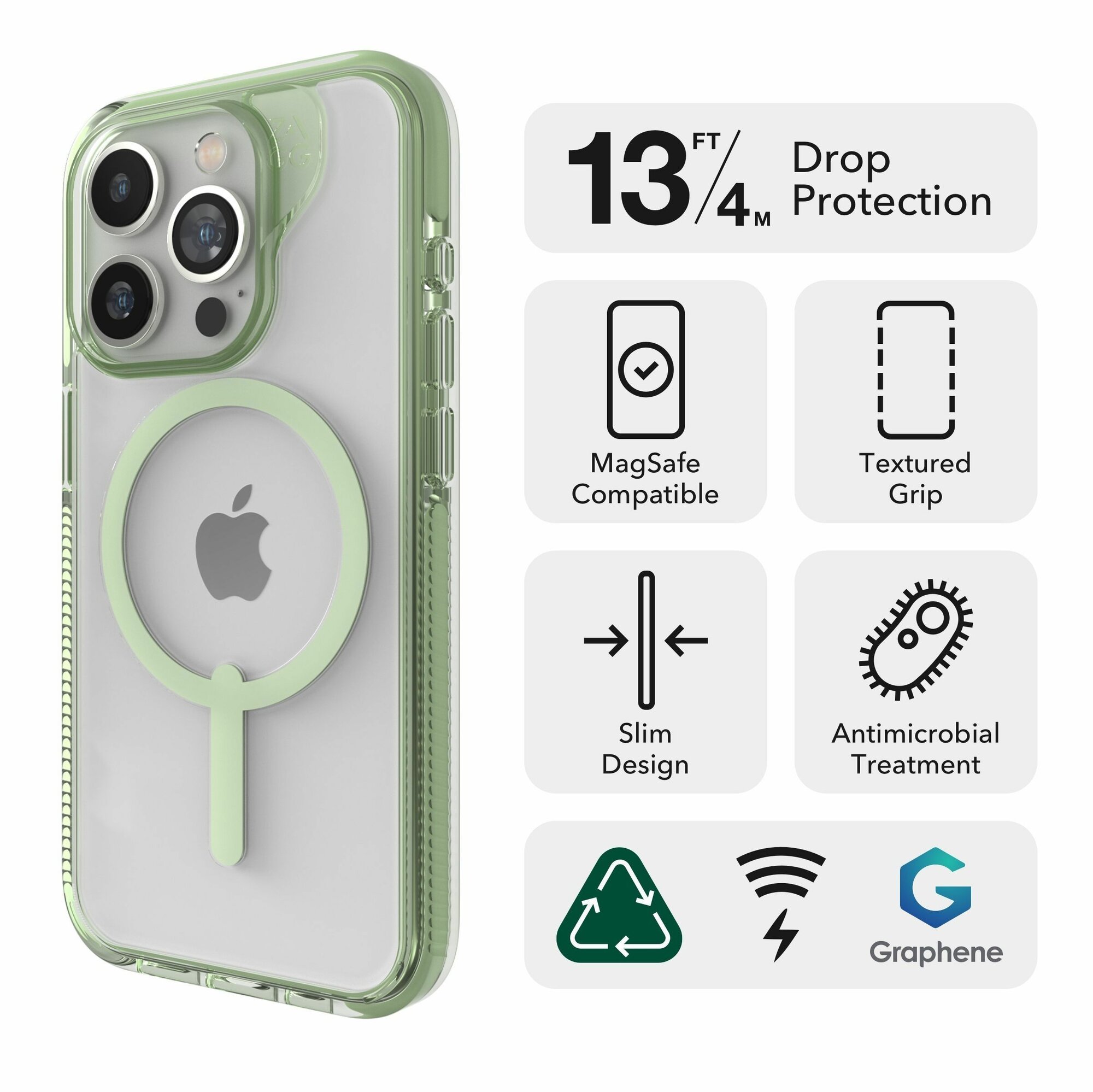 Чехол ZAGG Santa Cruz Snap для iPhone 15 Pro 6.1" - Green