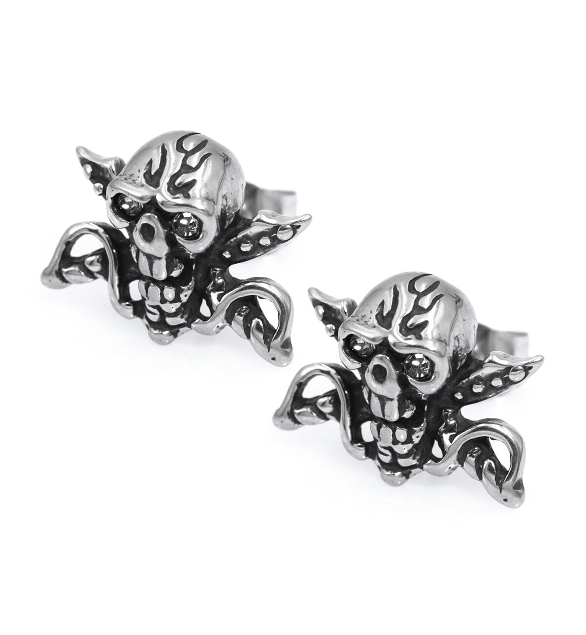 Серьги пусеты, кристалл