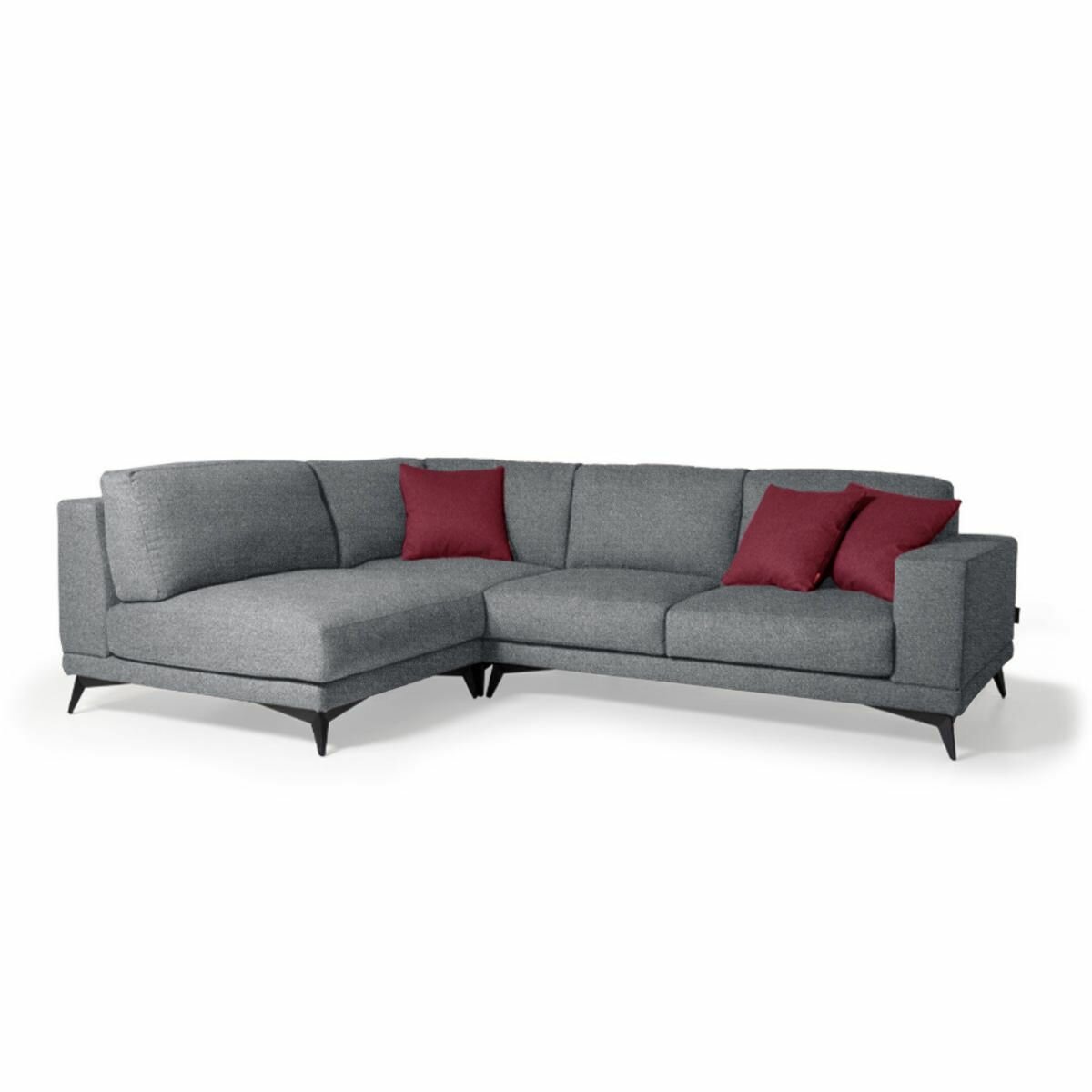 Диван Бергамо левый с оттоманкой со спинкой в премиальном велюре 3,15м/34