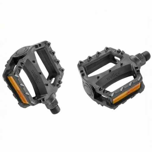 Педали Wellgo PLATFORM пластиковые, 96x82x30мм, резьба 9/16", шариковые подшипники, черные