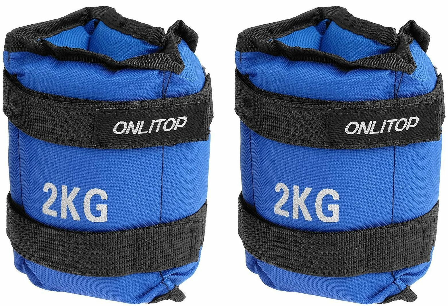 Утяжелители для рук и ног на липучках, манжеты-отягощения для фитнеса и тренировок, 2 шт. х 2 кг, цвет синий