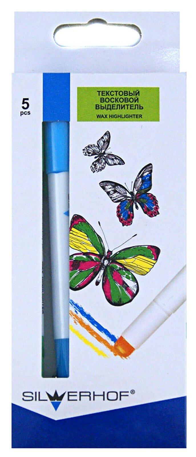 Текстовый восковой выделитель. Набор 5 штук. (109016-00)