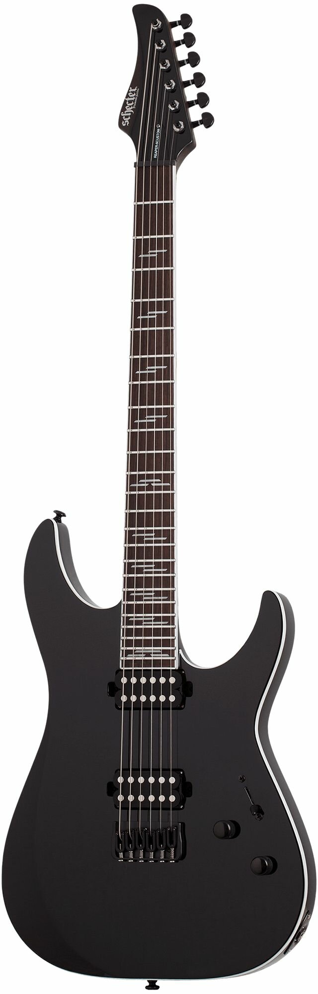 Электрогитара SCHECTER REAPER-6 CUSTOM GLOSS BLACK, 24 лада, корпус: махагон, гриф: венге