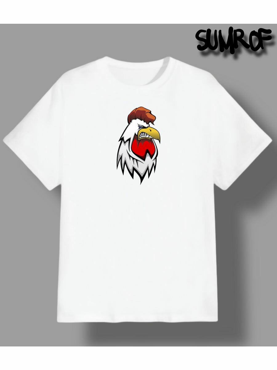 Футболка птица злой петух