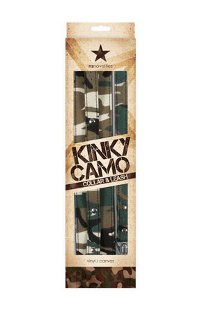 Ошейник с поводком Kinky Camo камуфляж