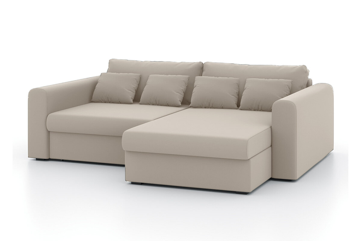 Угловой диван Модена бежевый велюр