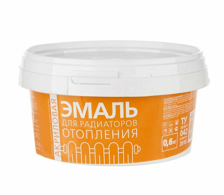 Эмаль для радиаторов акриловая Химик 0,6 кг матовая белая
