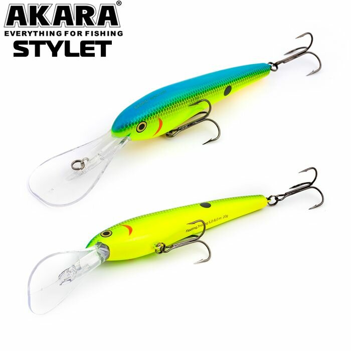 Воблер Akara Stylet 90F 16 гр. (4/7 oz 3,5 in) A61