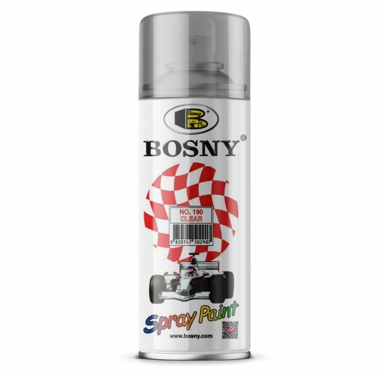 Лак-спрей акриловый Bosny 190 бесцветный 520 мл