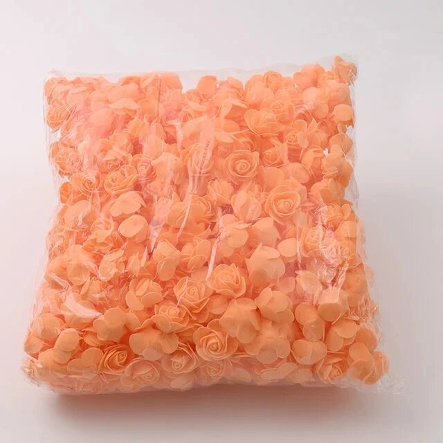 Мини-розы из пенополиэтилена, оранжевые