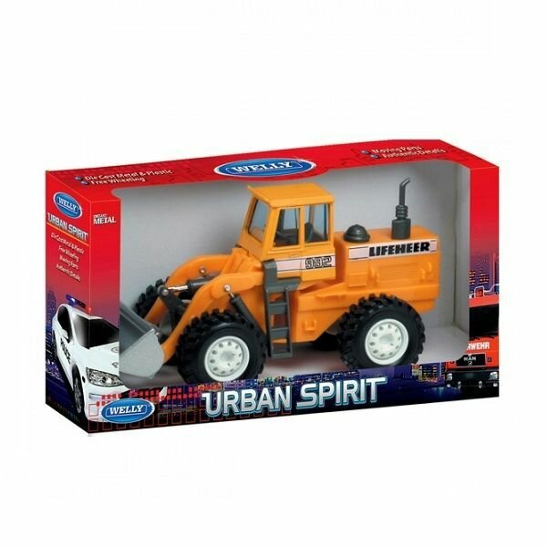 Погрузчик Welly 99636 1:60, 6 см, оранжевый