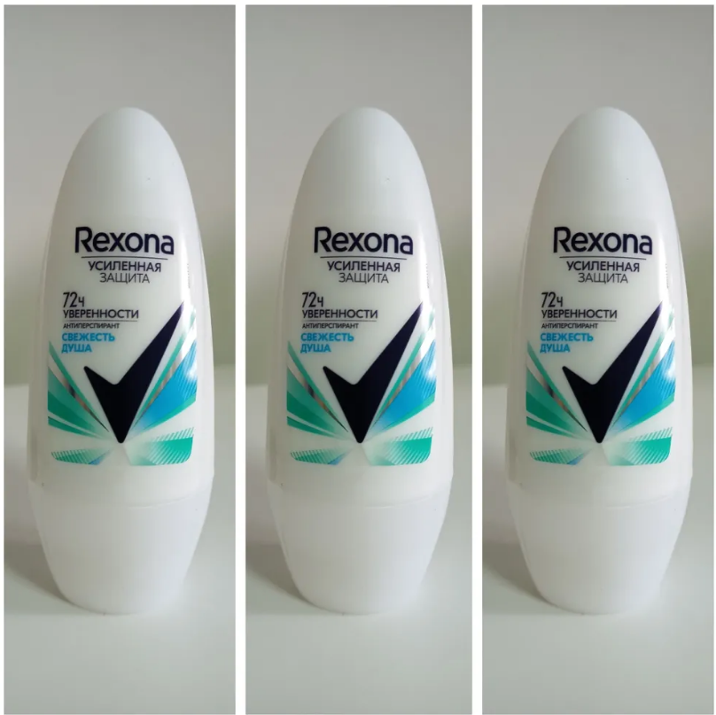 Rexona Антиперспирант Свежесть душа, 50 мл х 3 шт