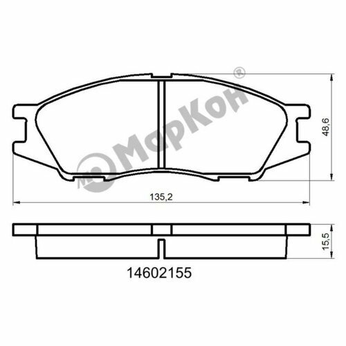 Колодки тормозные дисковые к-т с мех. индикатором износа Nissan Almera Classic Markon 14602155