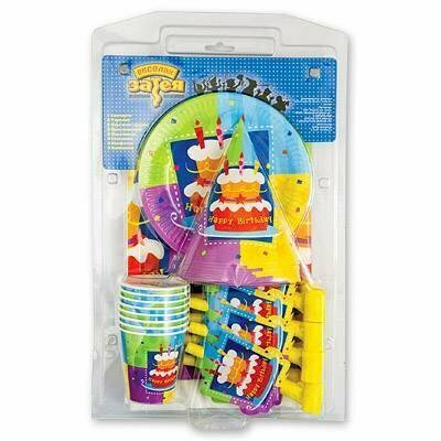 Набор для сервировки стола "С днем рождения"