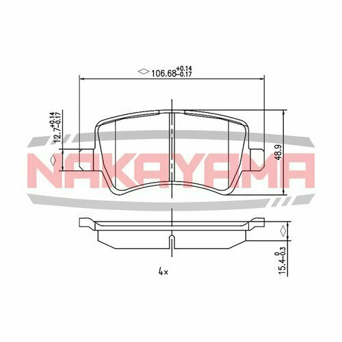 Колодки тормозные дисковые Nakayama HP8448NY