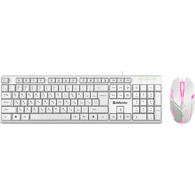 Defender Проводной набор Motion C-977 RU, белый, полноразмерный,1.8м