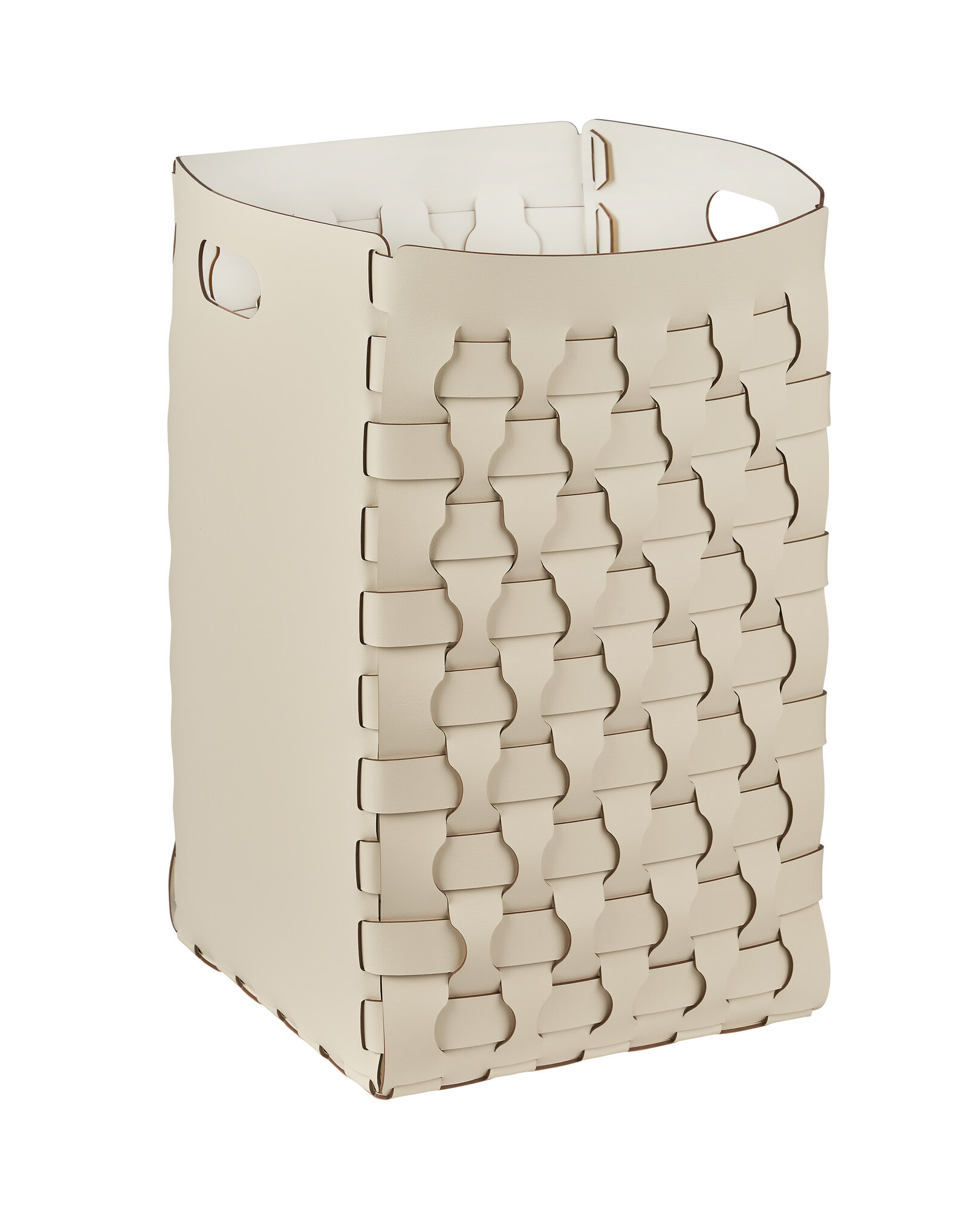 Корзина Dubai 35x35x57 из натуральной кожи, цвет: панна котта