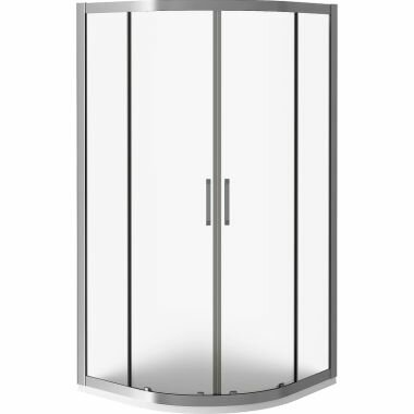 Шторка для душа полукруг Good Door Latte R 90-G-WE 80x80 профиль Белый стекло Grape 5мм